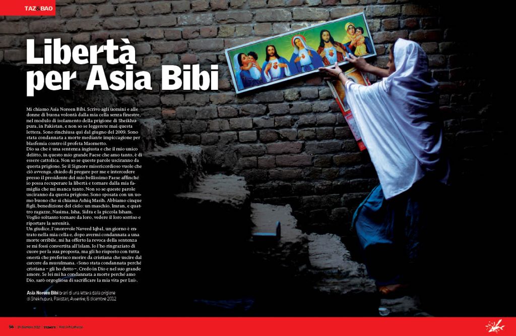 «Asia Bibi mi ha affidato la sua famiglia. Io rischio la mia vita ...